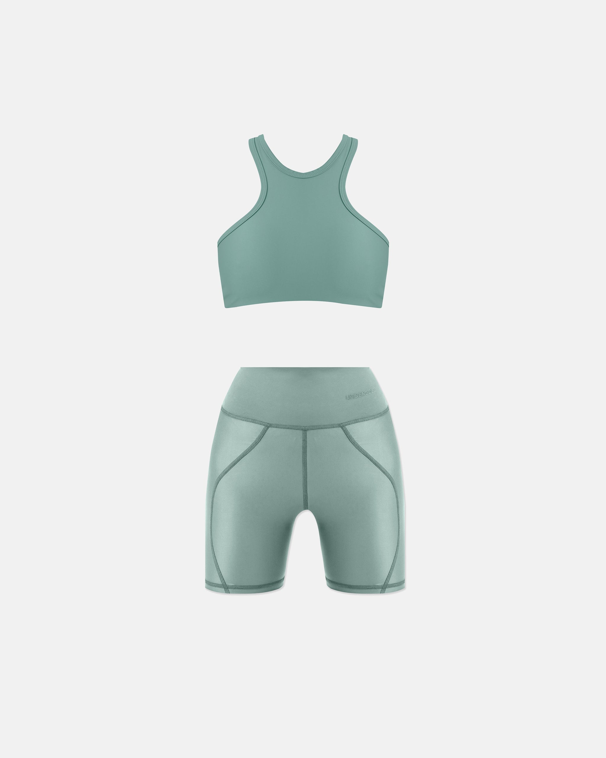 Pack Basics Halter Top & Basics Biker Jade