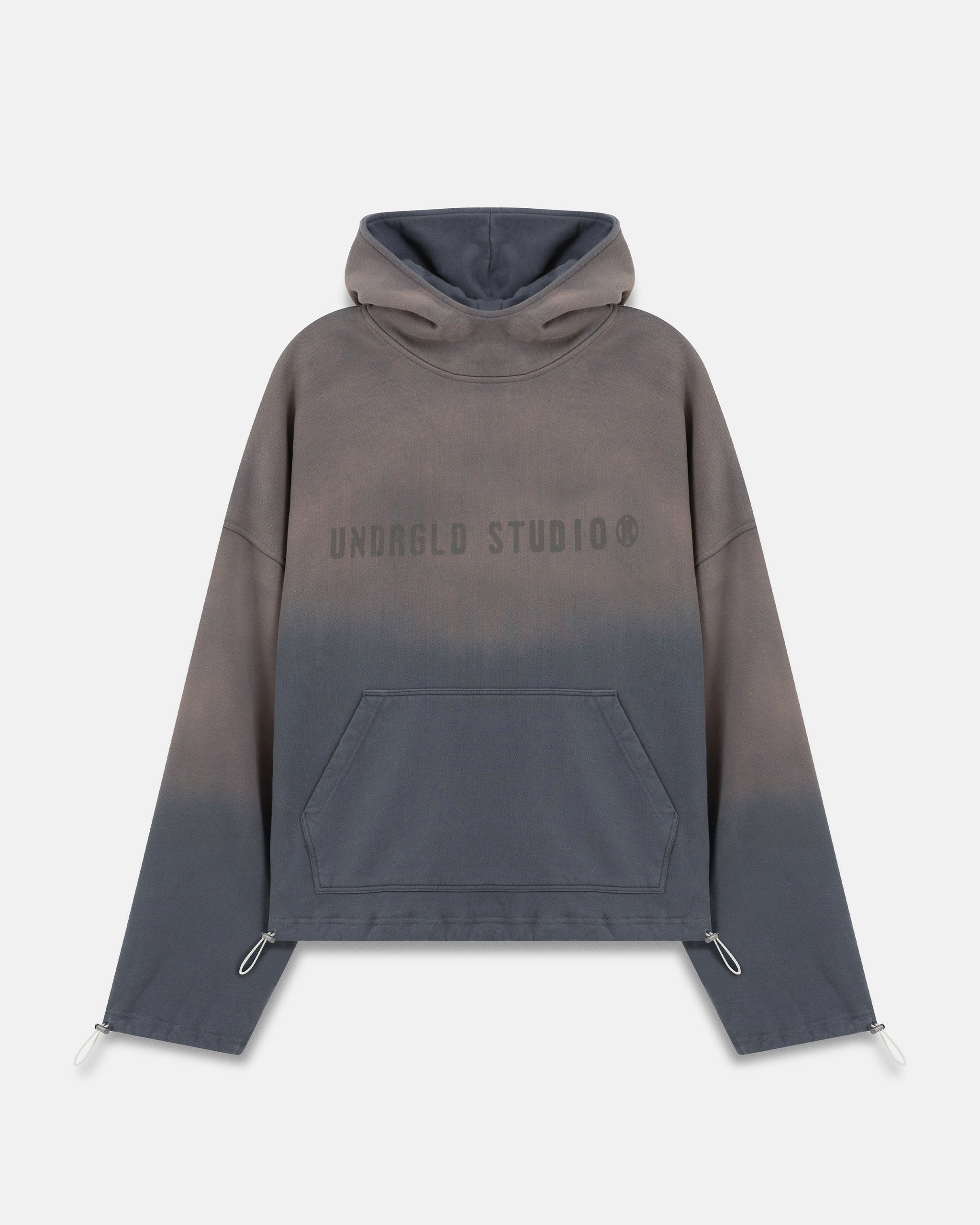Spring Worn Logo Toggle Adjusted Hoodie Sandblast Gray
